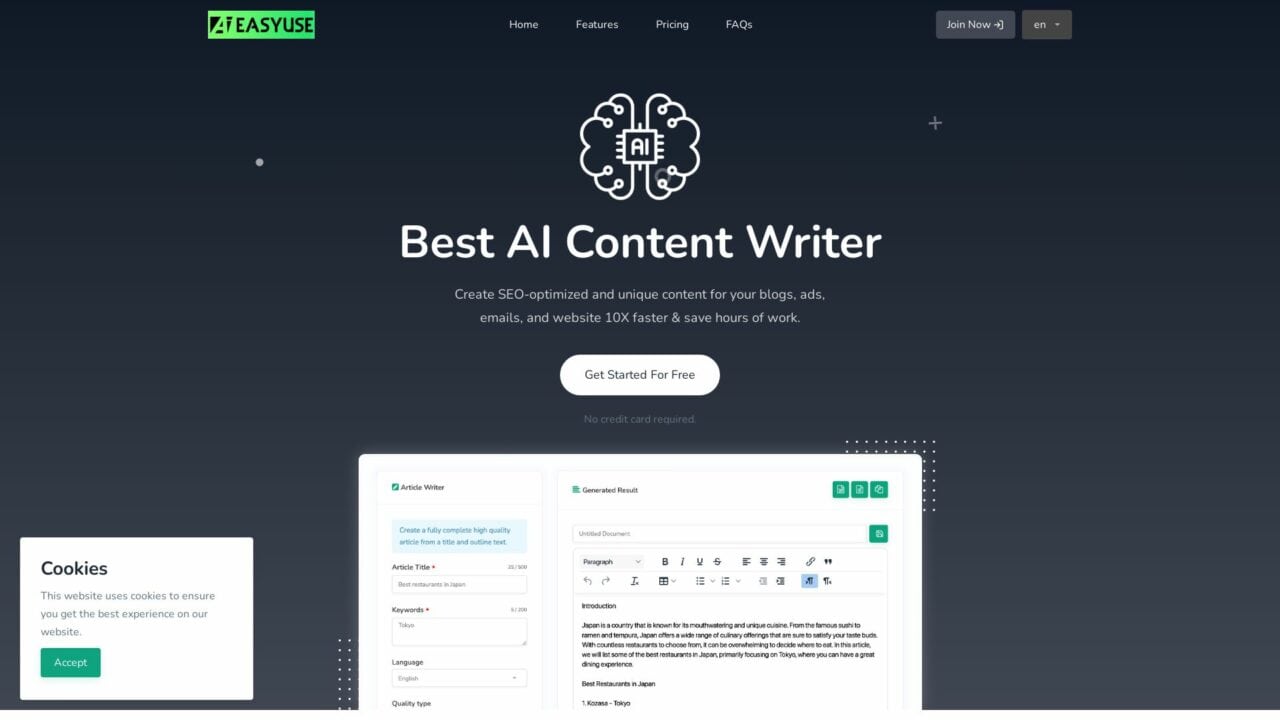 AIEasyUse | Simplify Content Generation with OpenAI | Futureen