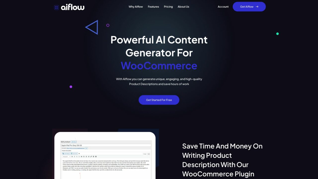 Aiflow 🌟 Generate Unique Product Descriptions for WooCommerce | Futureen