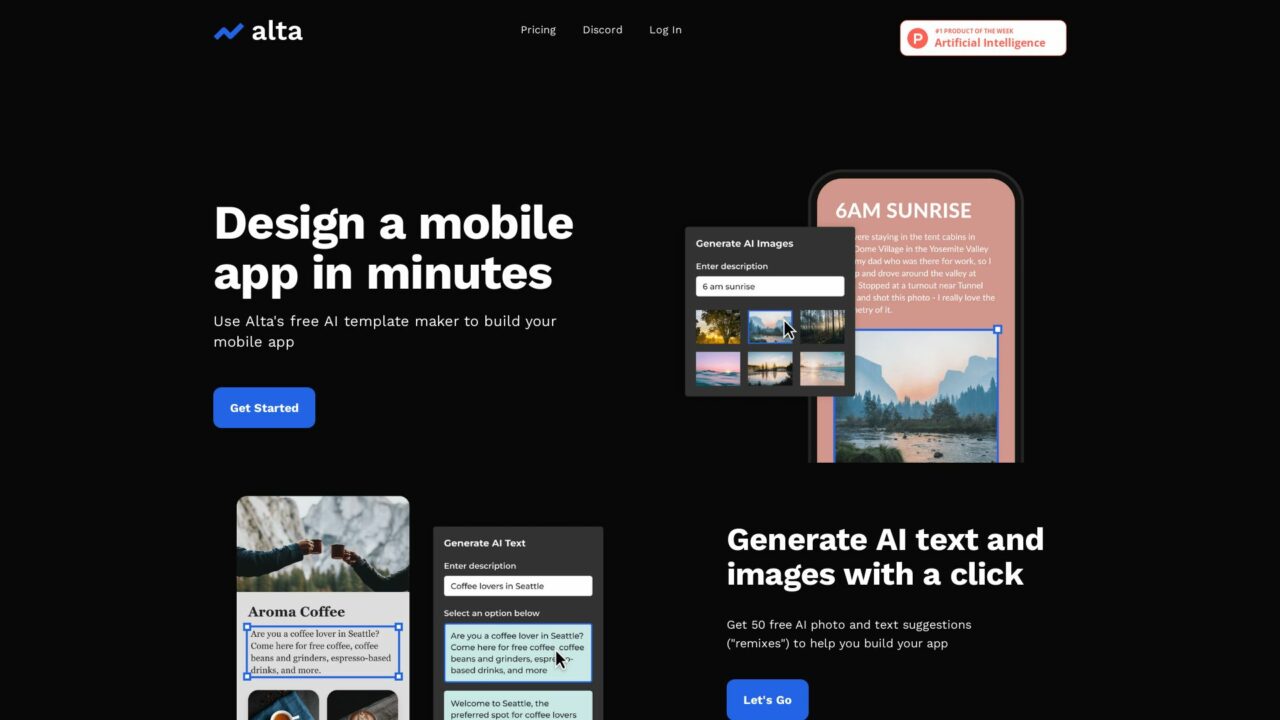 Alta AI 🚀 Design a Mobile App in Minutes | Futureen