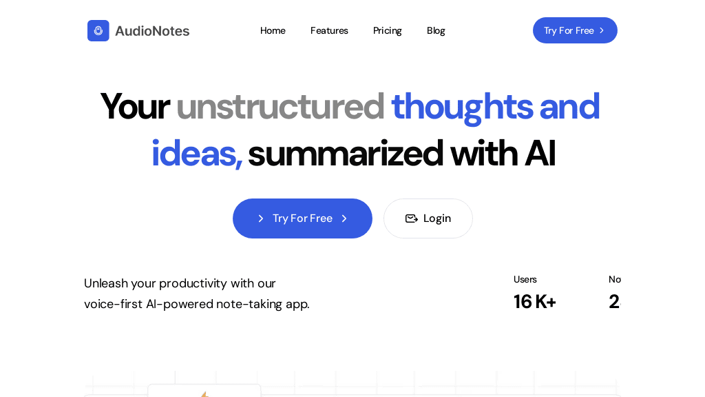 AudioNotes | Transcribe and Summarize Voice Notes Automatically | Futureen