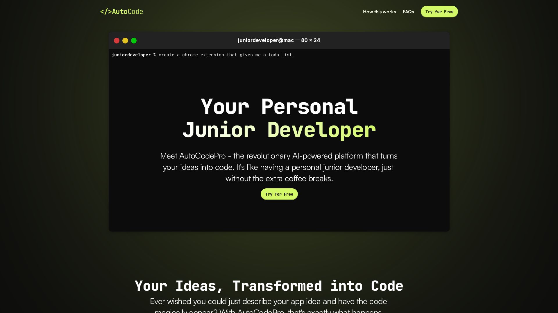 AutoCode Pro | Get Your Free AI Junior Developer! | Futureen