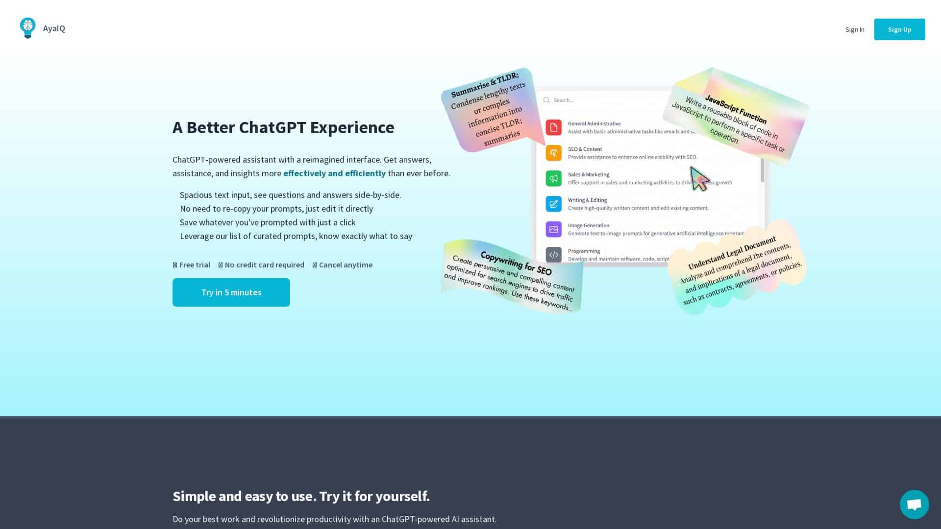 AyaIQ | Smarter Q&A and Productivity Assistant | Futureen