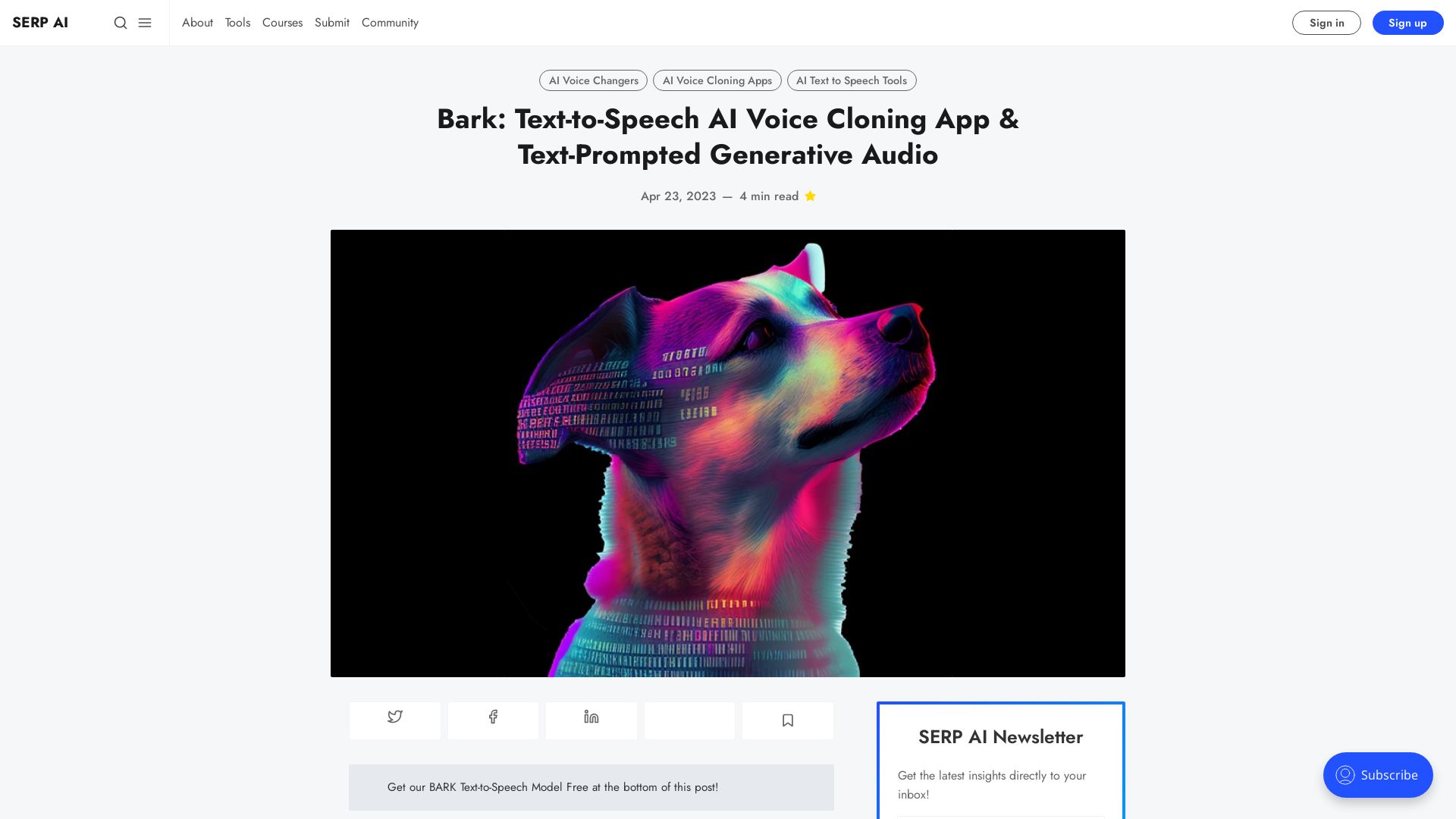 Bark AI | Voice Cloning Text-to-Speech App | Futureen