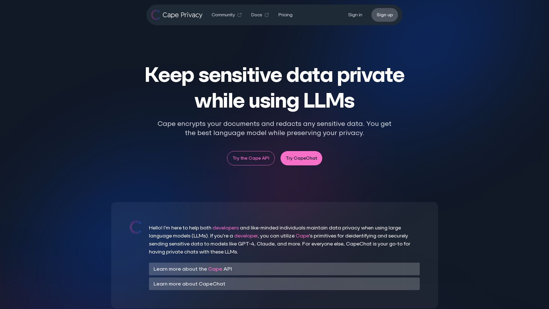 Cape Privacy | Encrypt & Redact Data for Secure Communication | Futureen