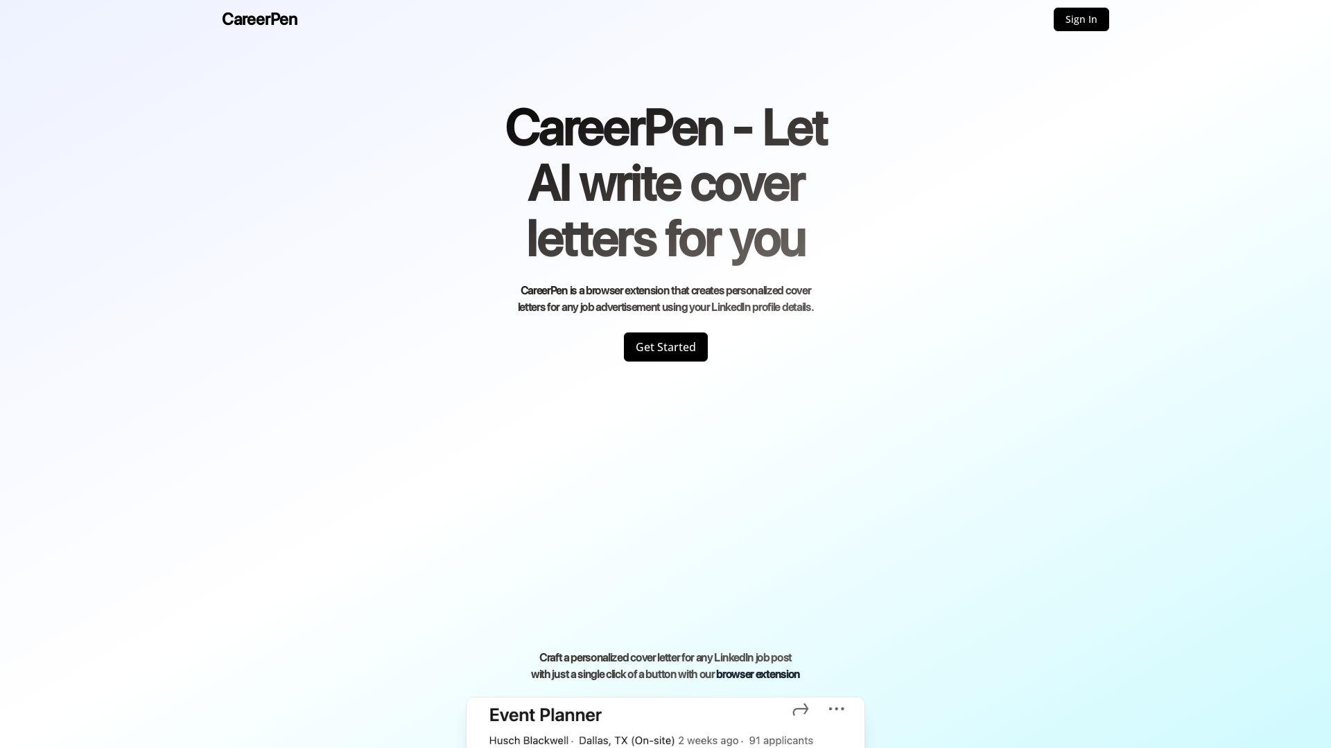 CareerPen | AI Creates Custom Cover Letters | Futureen