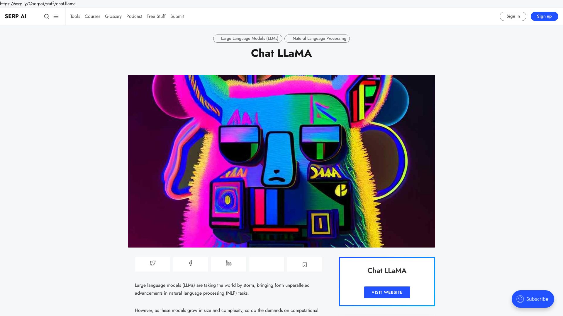 serp.ai | Fast Adaptation of Chat LLaMA Language Model | Futureen