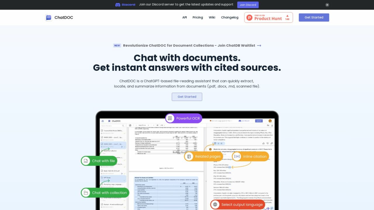 ChatDOC | Revolutionize Document Chat with ChatDB Waitlist | Futureen