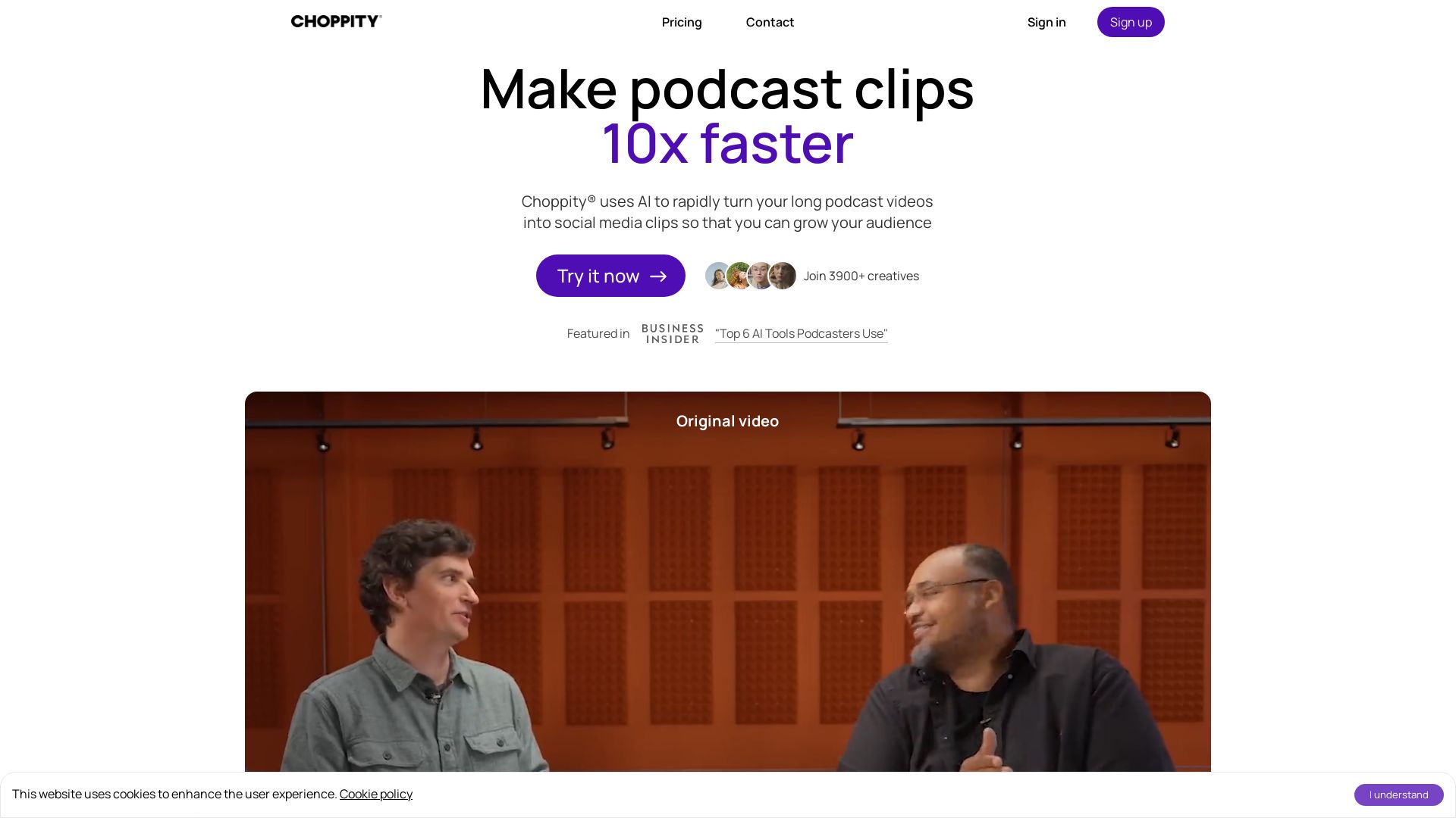 Choppity® | Turn Podcasts into Clips Using AI | Futureen