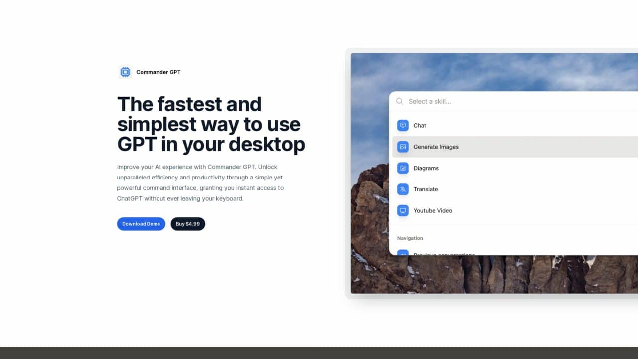 CommanderGPT | Unleash AI Power with a Single Command | Futureen