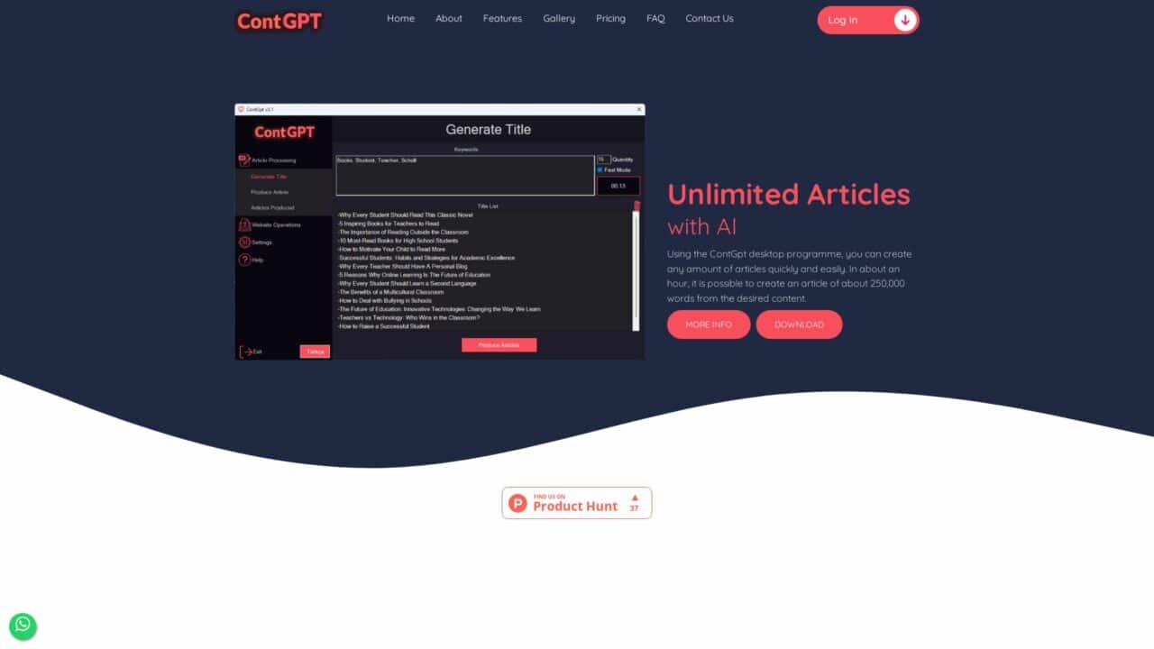 ContGpt | Efficient Article Builder for Content Creation | Futureen