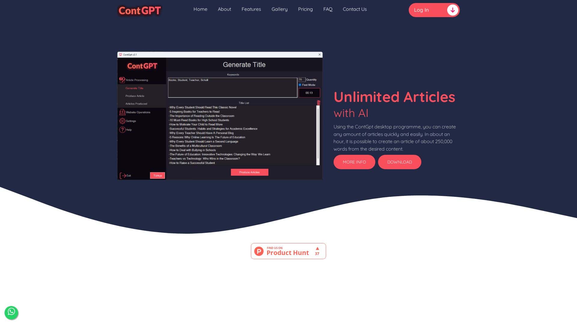 ContGpt | Efficient Article Builder for Content Creation | Futureen