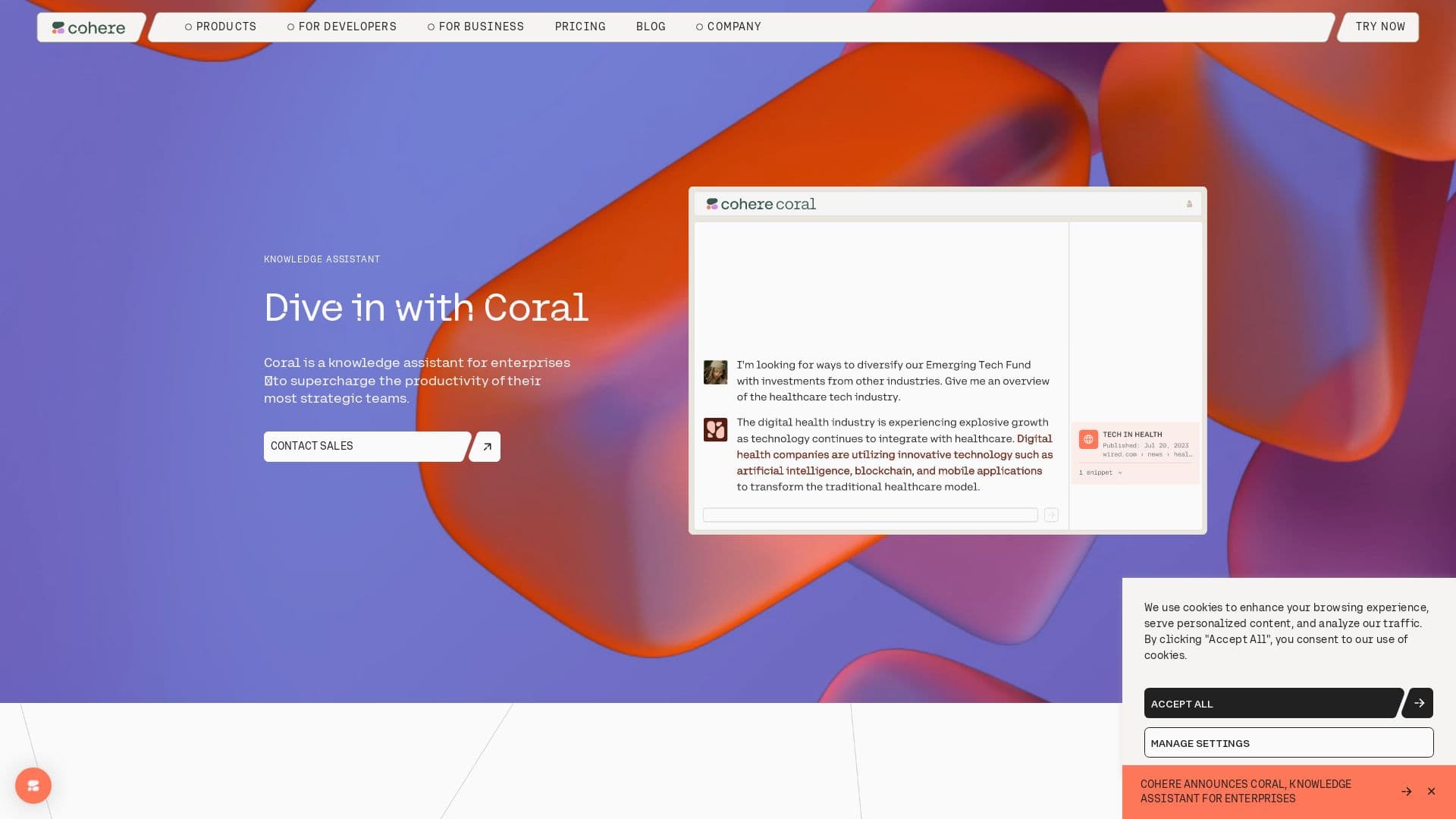 Cohere | Boost Productivity with a Knowledge Assistant | Futureen