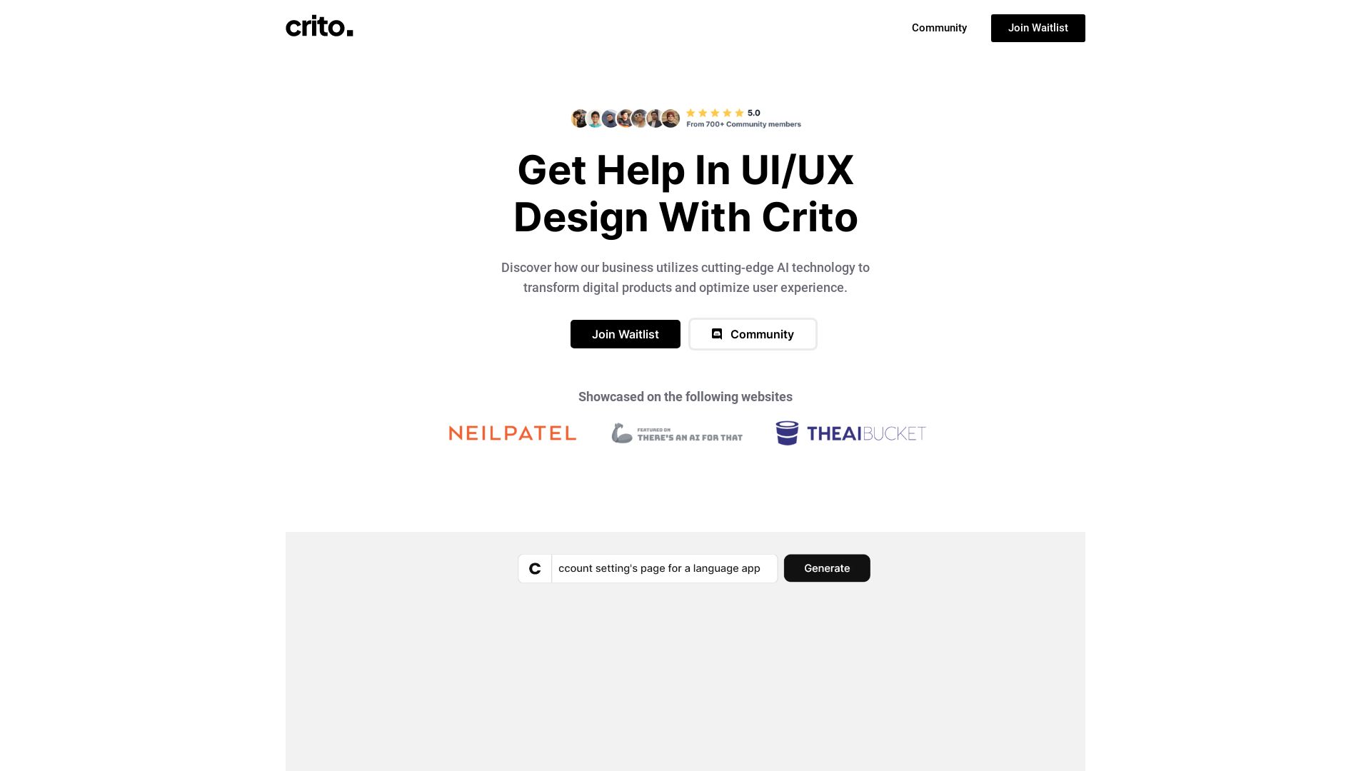 Crito.design | Automate UI/UX Design for Better User Experience | Futureen
