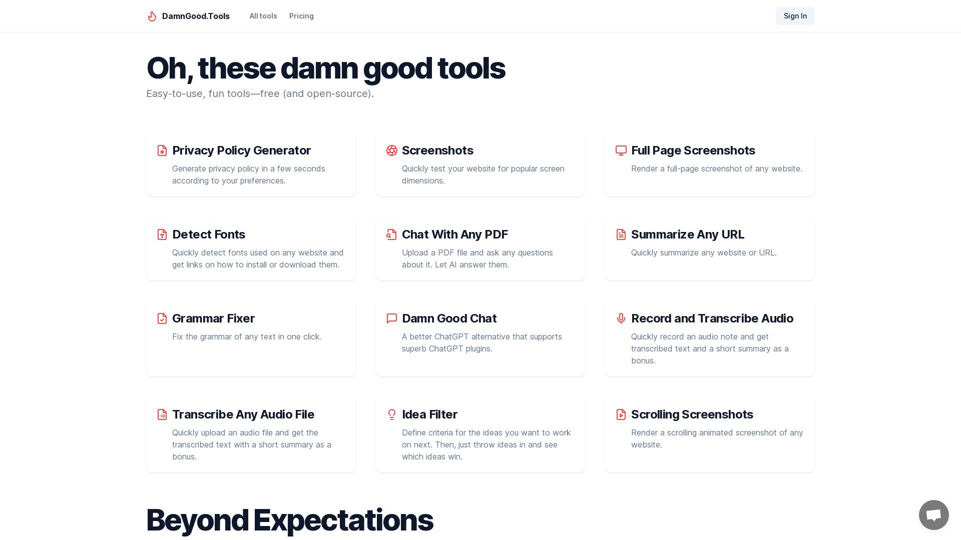 DamnGood.Tools | Beautiful Components for Content Generation | Futureen