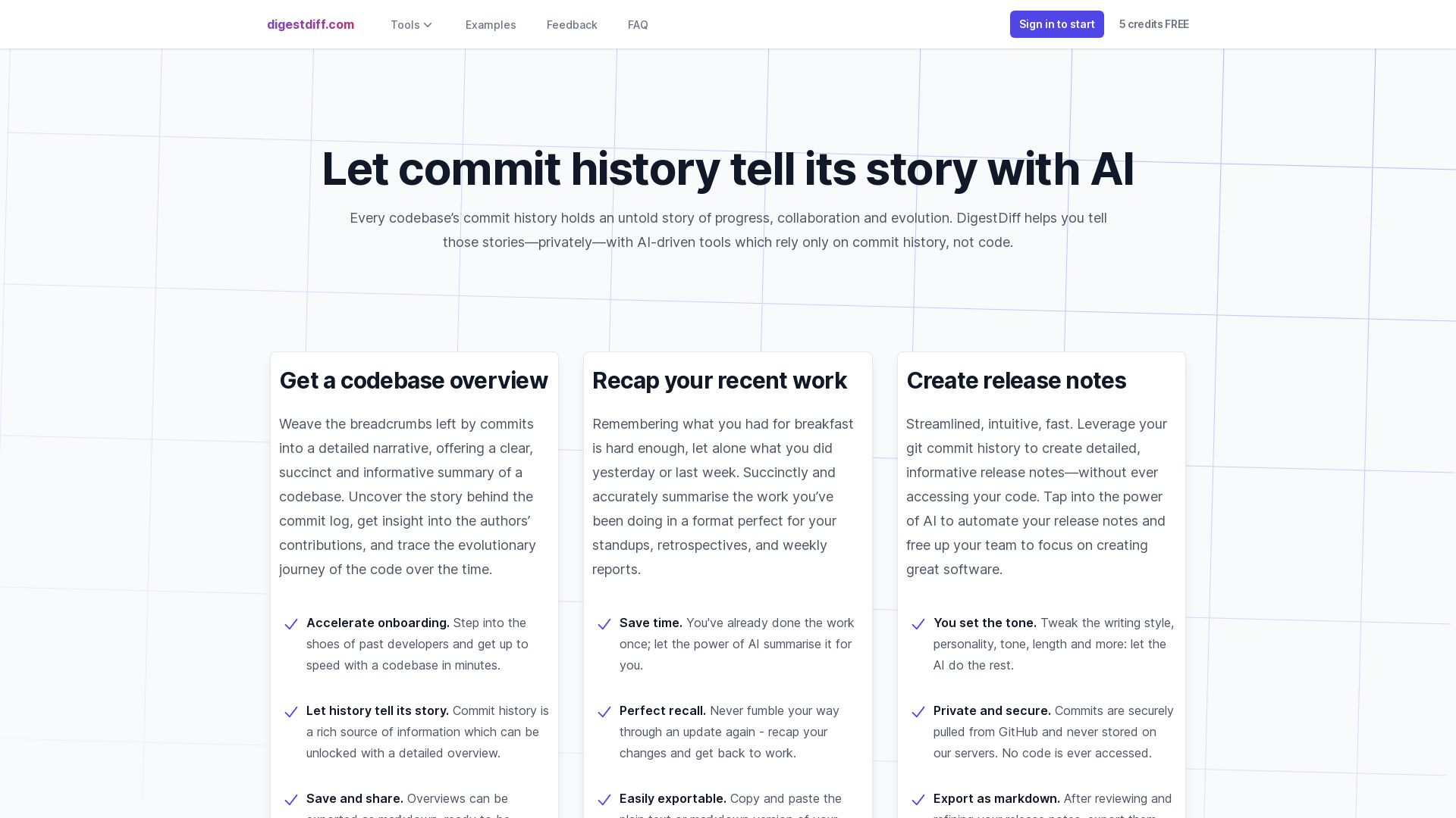 DigestDiff | Learn from commit history using AI | Futureen