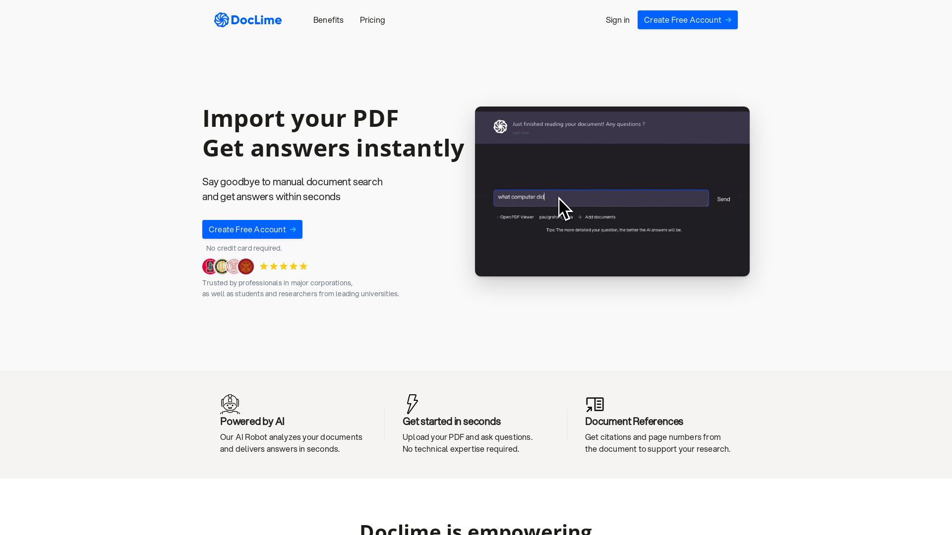 Doclime | Instant Answers from Your Documents | Futureen