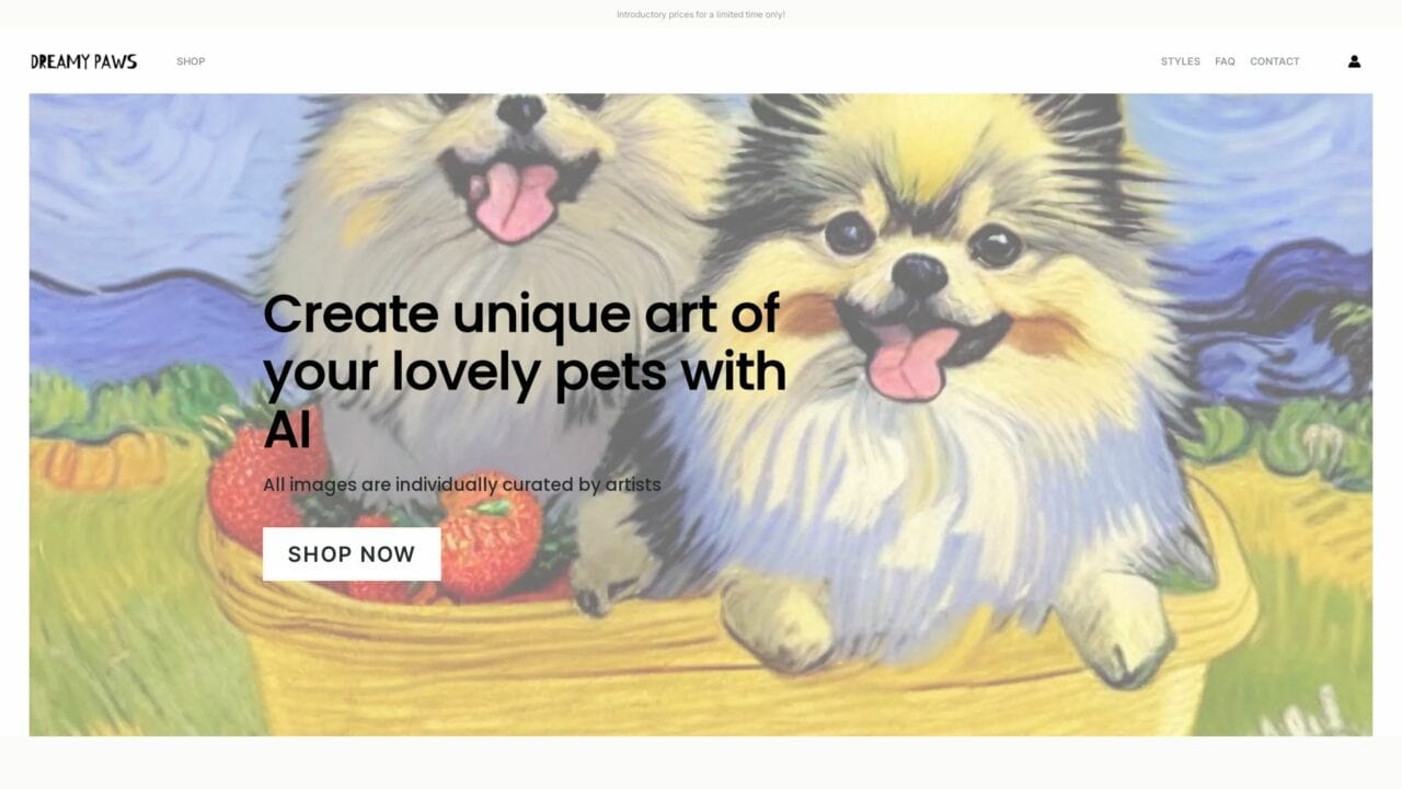 Dreamy Paws AI | Create Unique Pet Art | Futureen