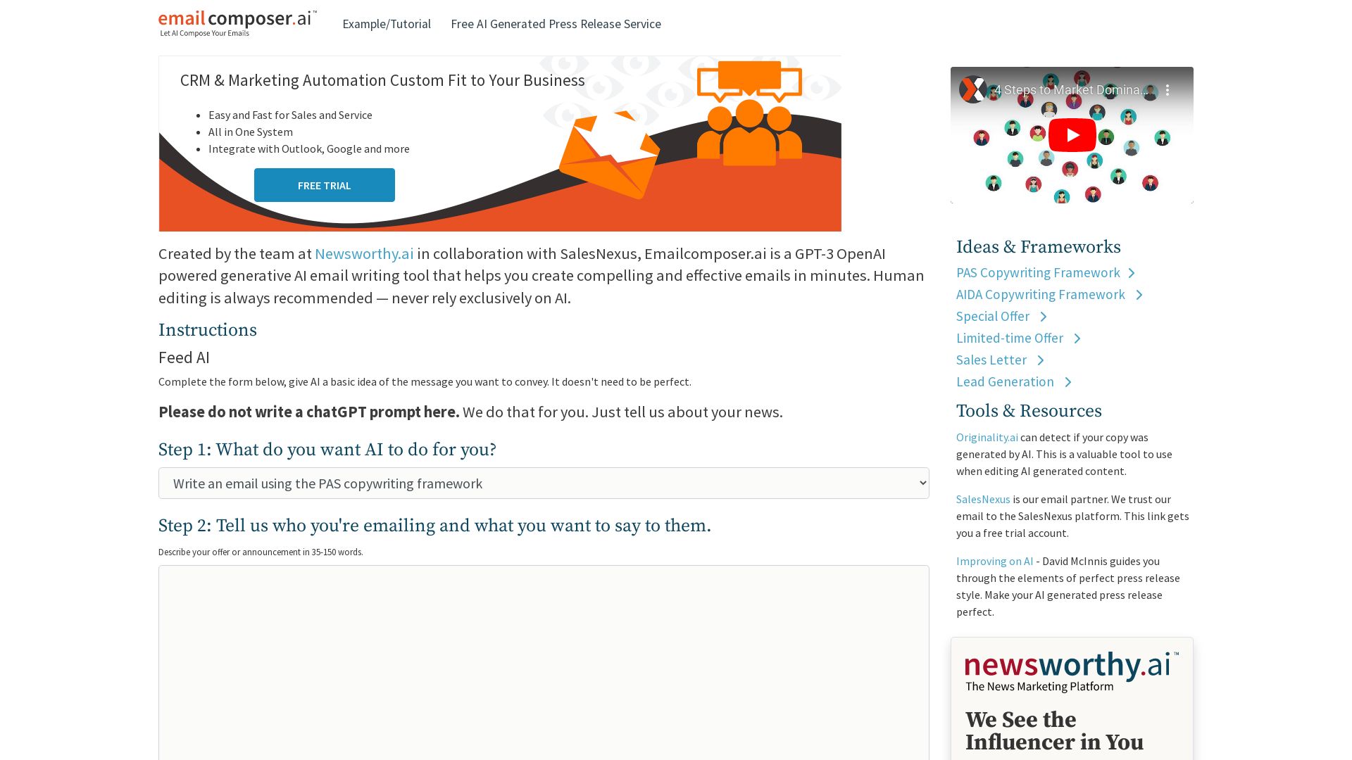 EmailComposer.ai | AI for Your Email Marketing Copy | Futureen