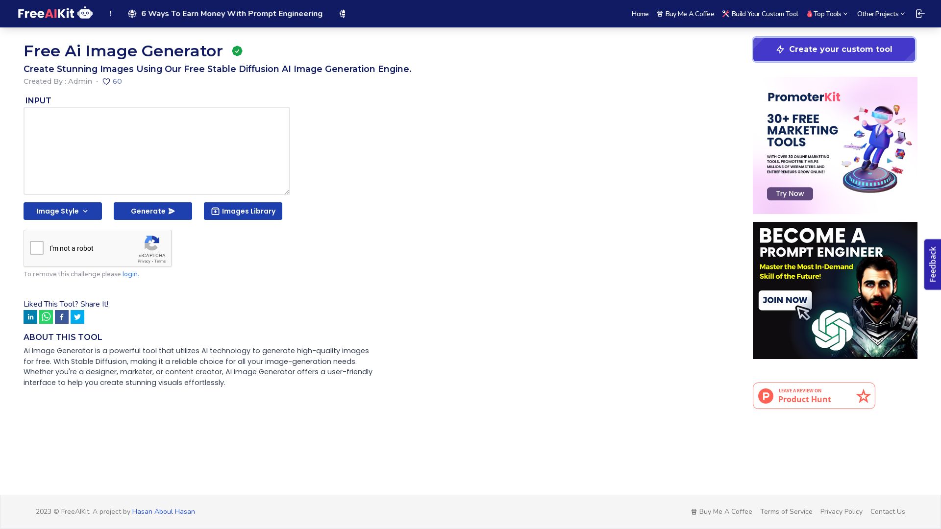 freeimage.ai | Custom Image Generation Made Easy | Futureen