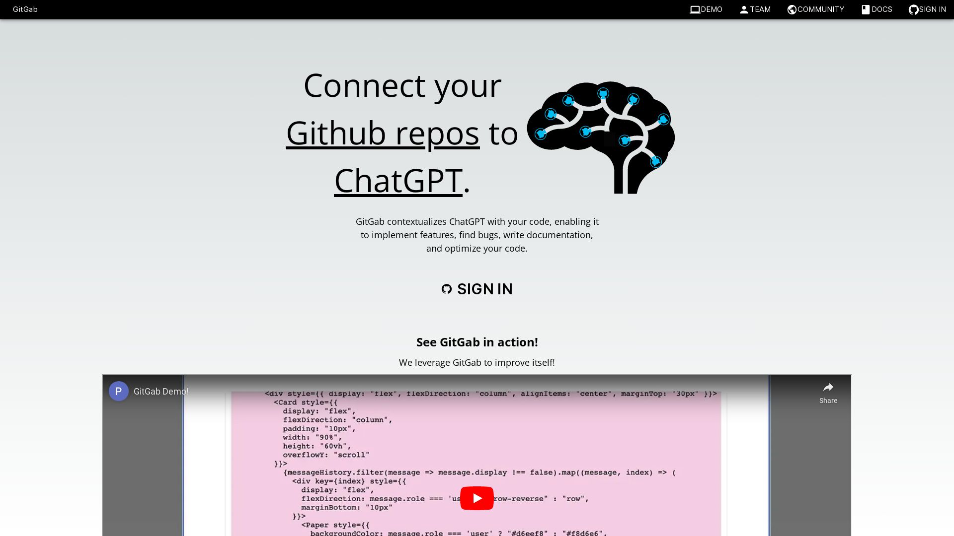 GitGab | Connect GitHub Repos to ChatGPT | Futureen