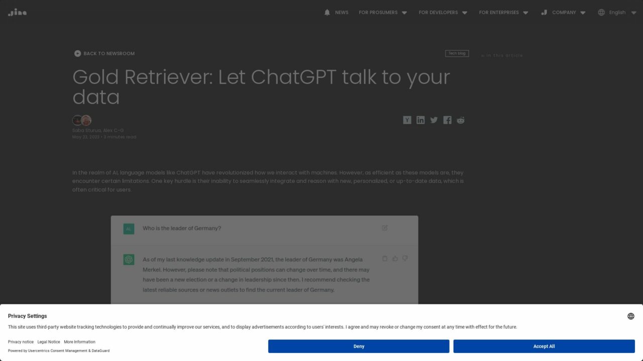 Gold Retriever | Enhance ChatGPT with Data Conversations | Futureen