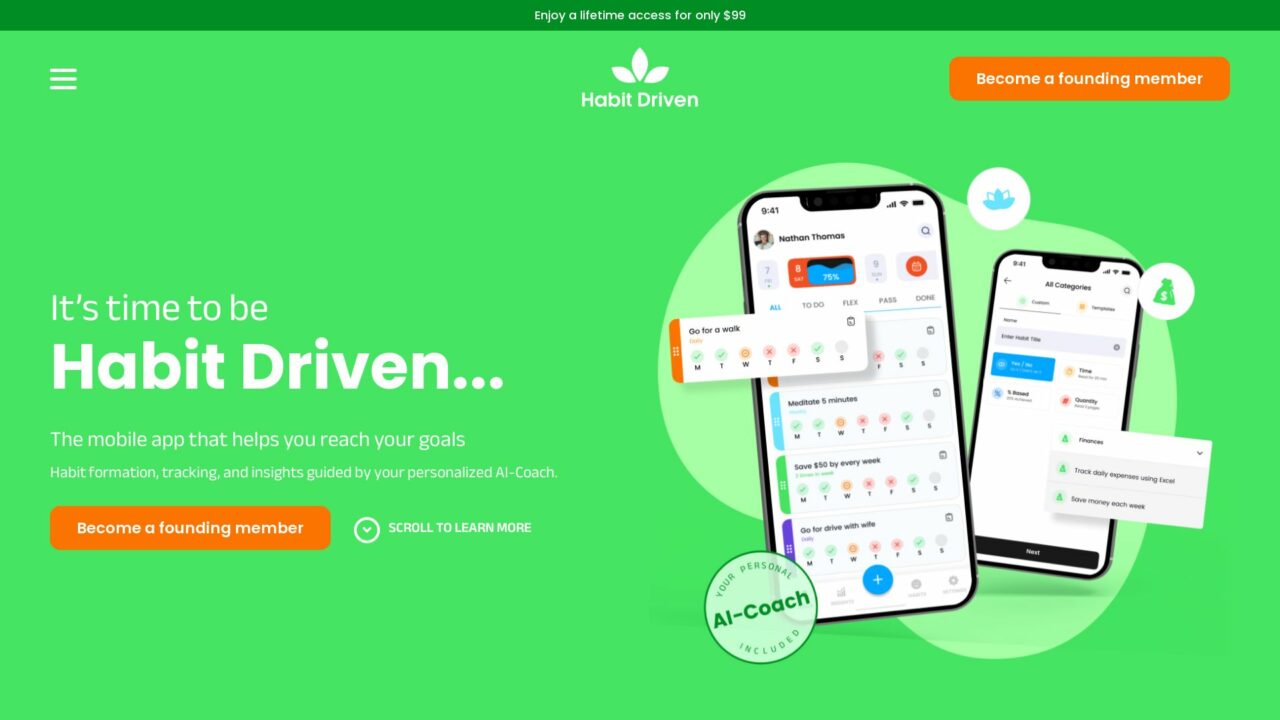 Habit Driven | Track Habits and Goals with AI Insights | Futureen