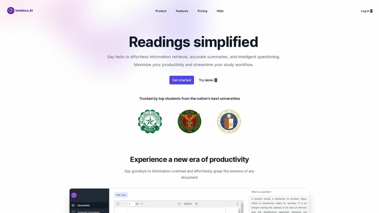 Intellecs.AI 📚 Simplify Readings | Futureen