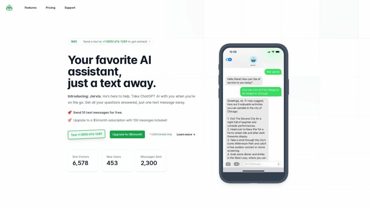 Jarvis.tel 🤖 Your Favorite AI Assistant for Text Messaging | Futureen