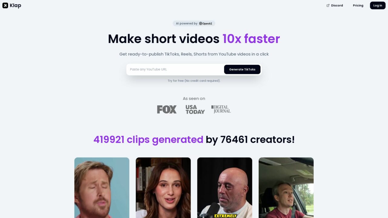 Klap 🎥 Create Short Videos 10x Faster | Futureen