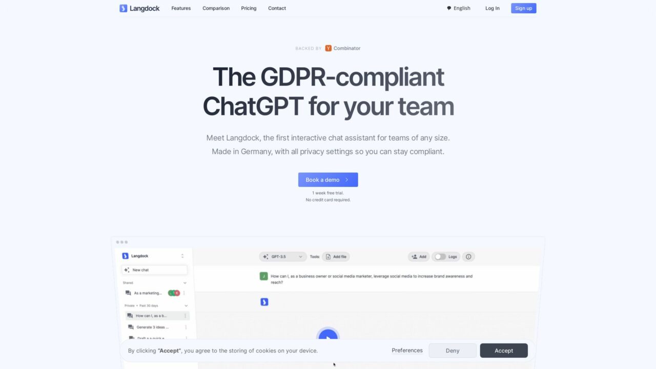 Langdock 🚀 GDPR Compliant ChatGPT for Teams | Plugins | Futureen