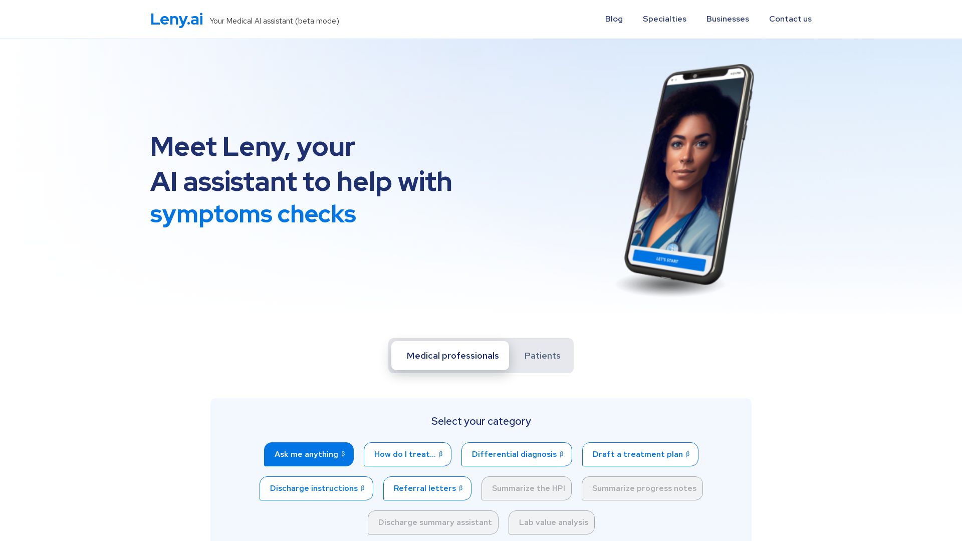 leny.ai | Instant Medical Support with AI Health Assistant | Futureen