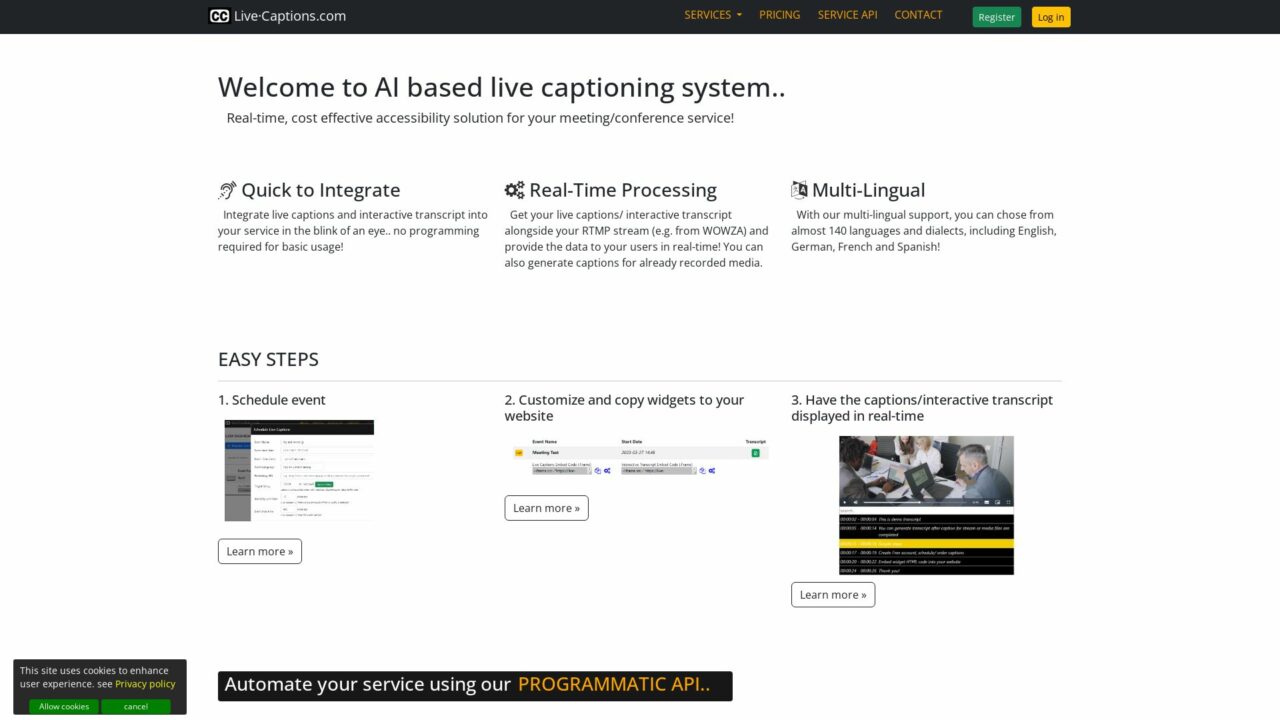 Live-Captions.com | Real-Time AI Captioning for Events | Futureen