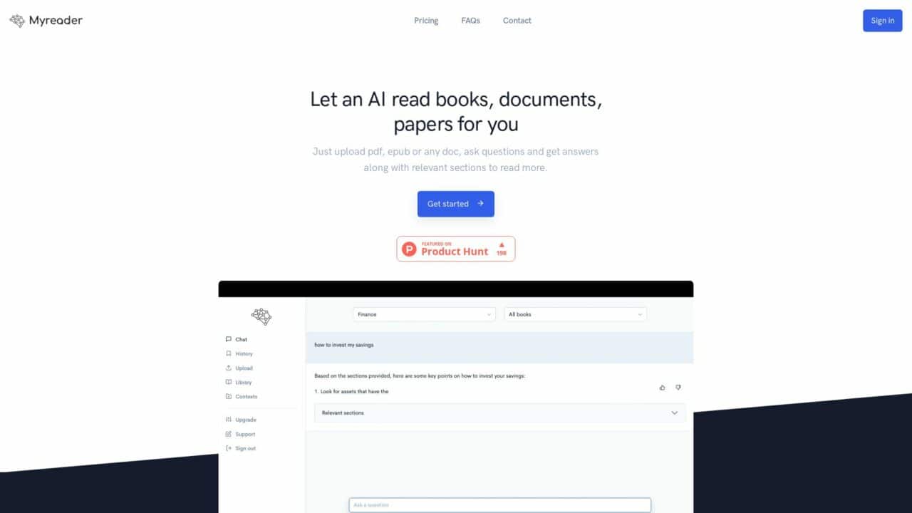 Myreader AI 📚 Extract Knowledge from Books | Futureen