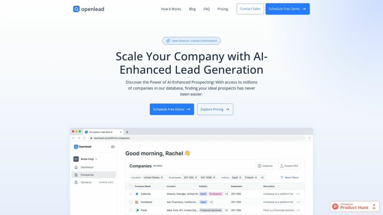 OpenLead: AI-Driven Lead Gen 🎯 Get Custom Targeted Lead Lists | Futureen