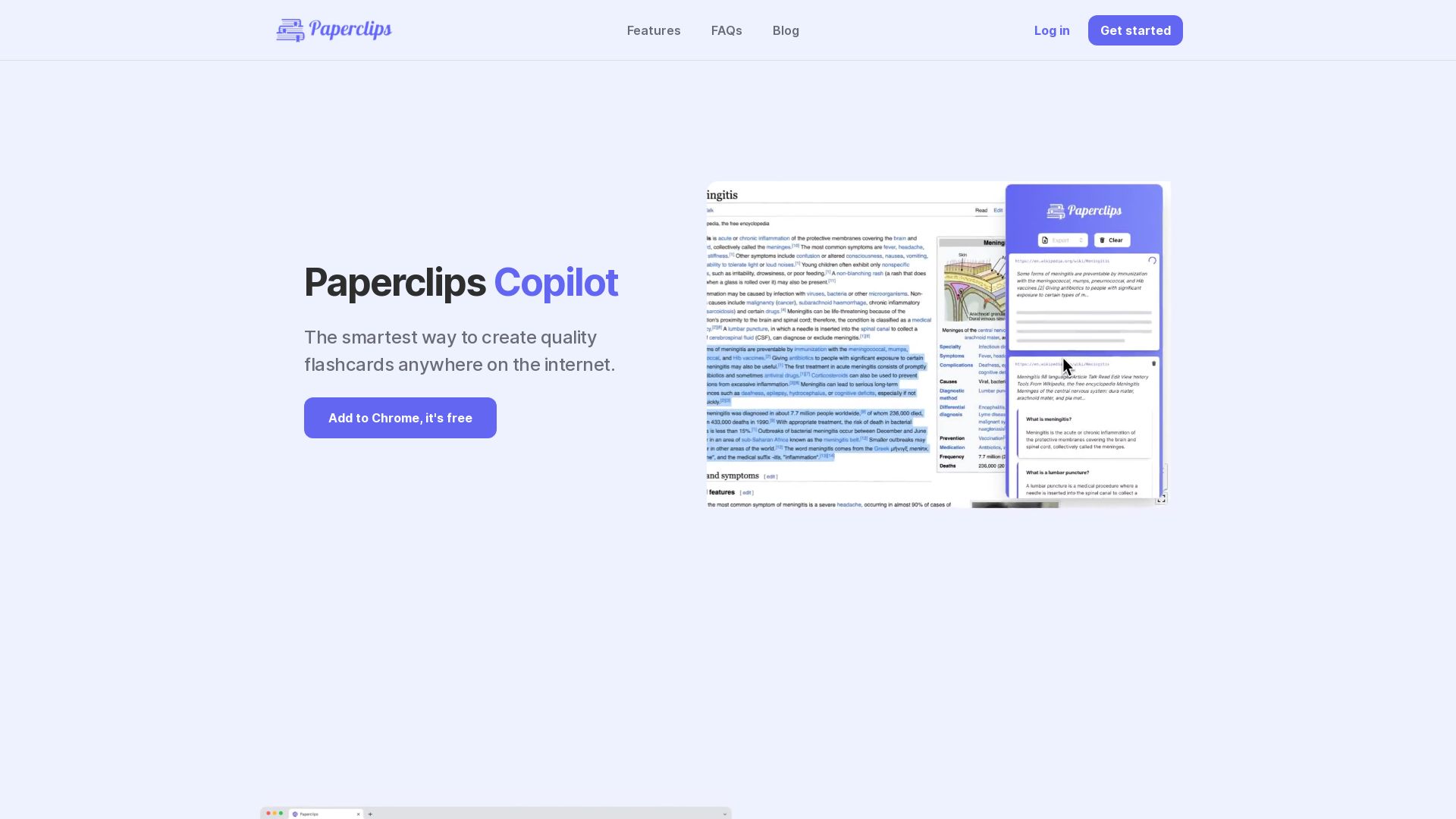 Paperclips | Auto-generate quality flashcards with AI | Futureen