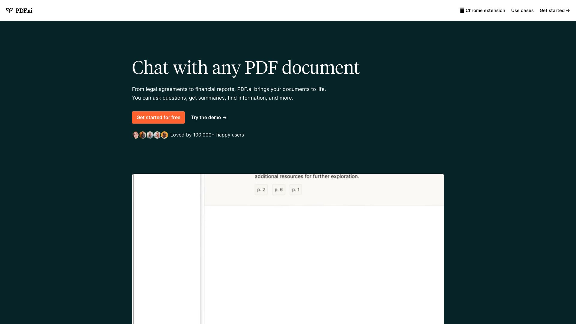 PDF.ai | Tool for Chatting with PDF Documents | Futureen