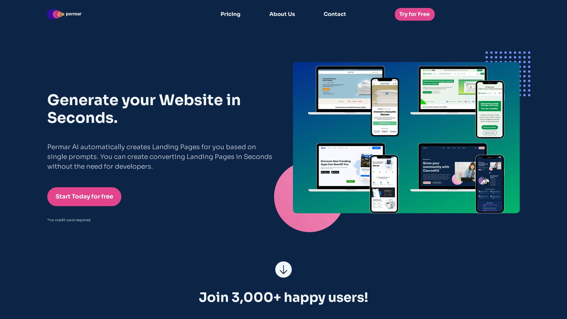 Permar.xyz | Create Conversion-Optimized Landing Pages Fast | Futureen