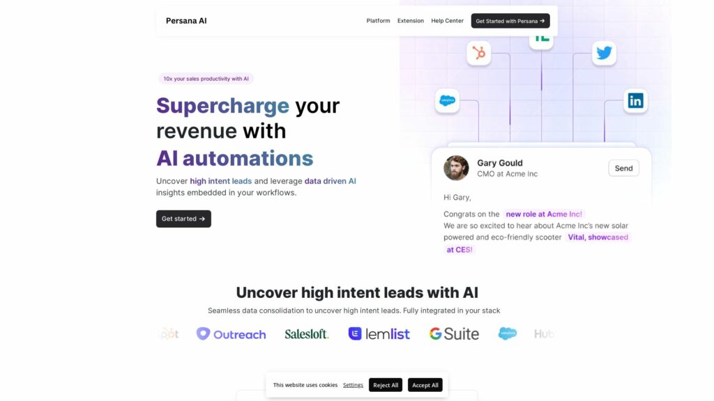 Persana AI | Boost Sales with Insights and Outreach | Futureen