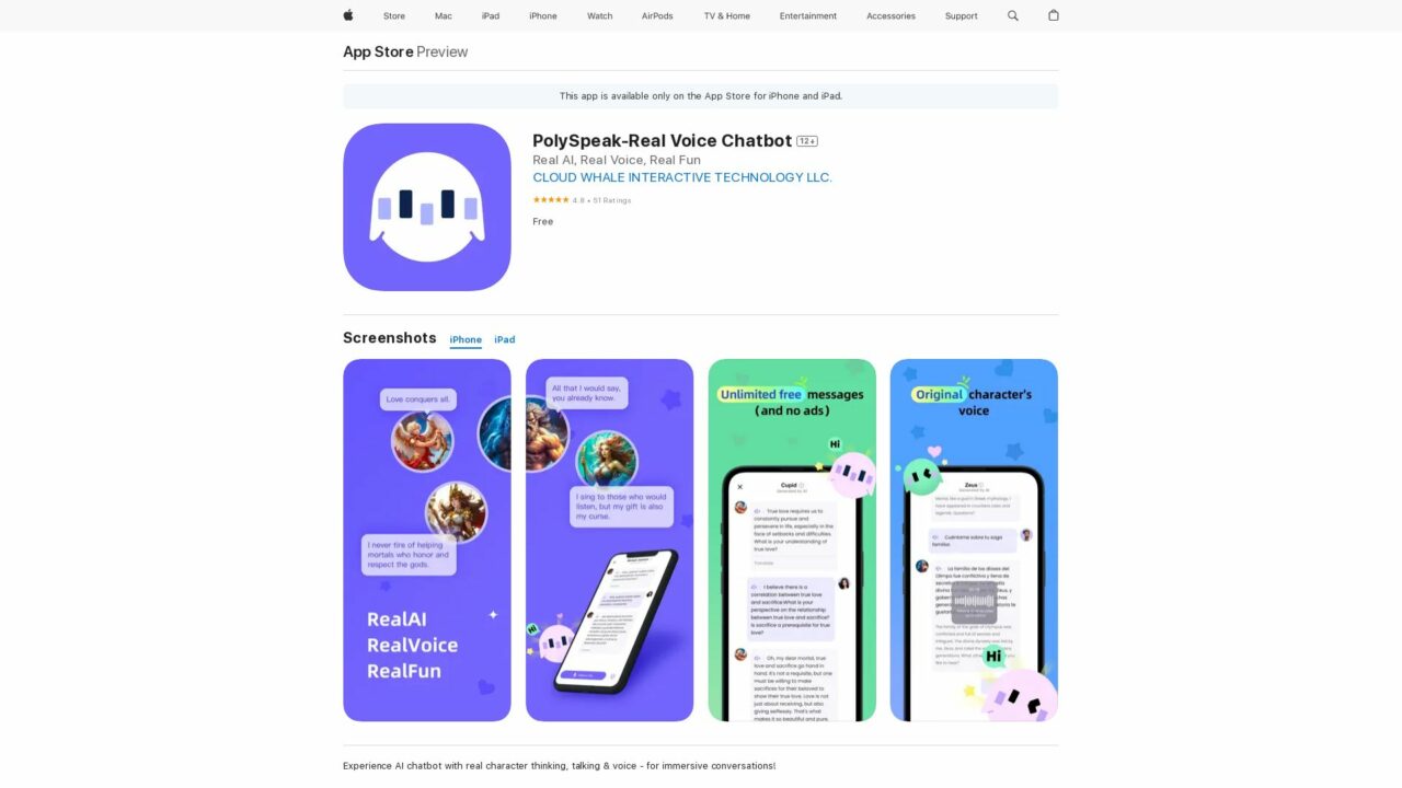 PolySpeak | Real Voice Chatbot for Fun Language Learning | Futureen