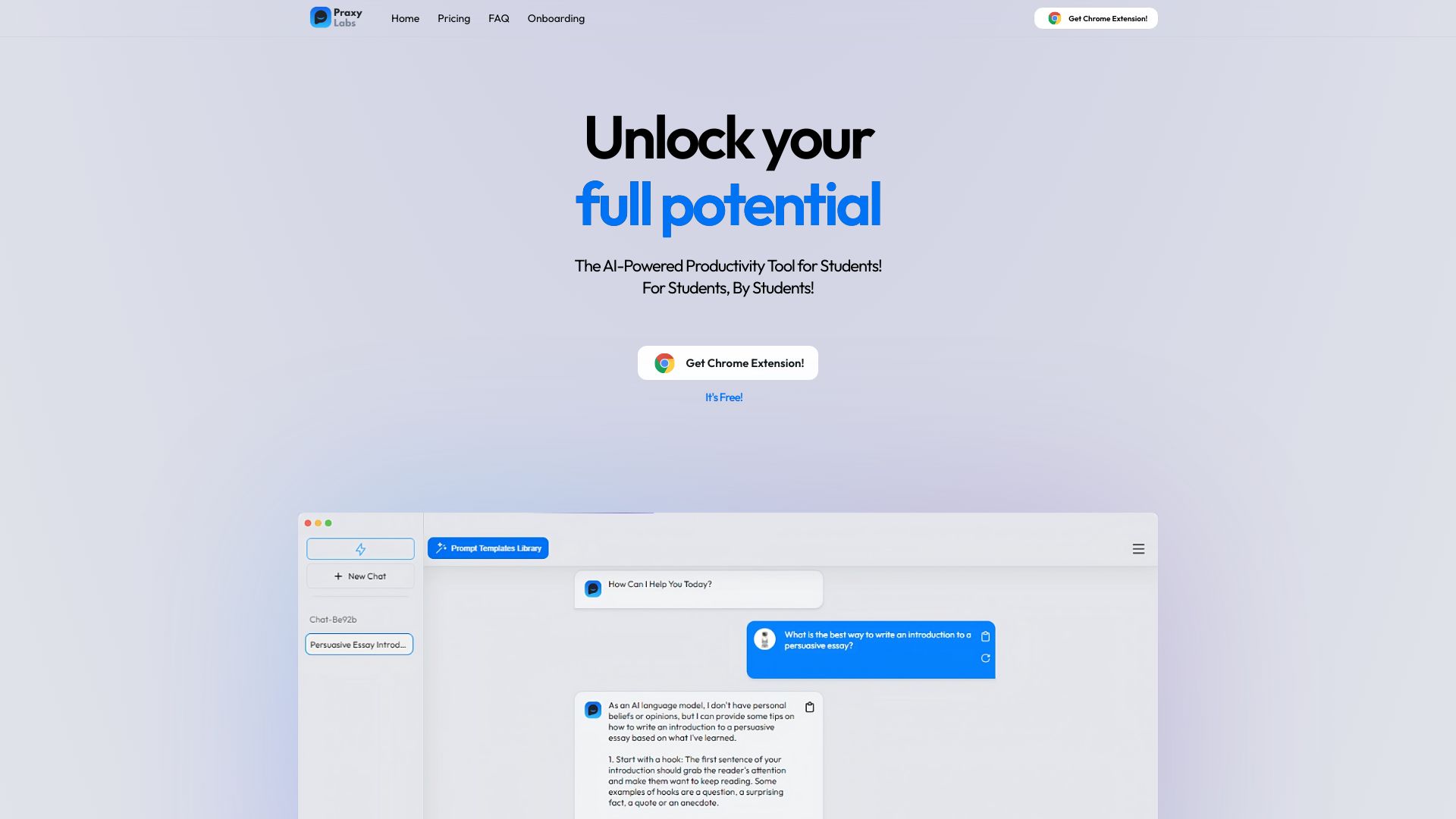 Praxy Labs | AI Productivity Tool for Assisted Studying | Futureen