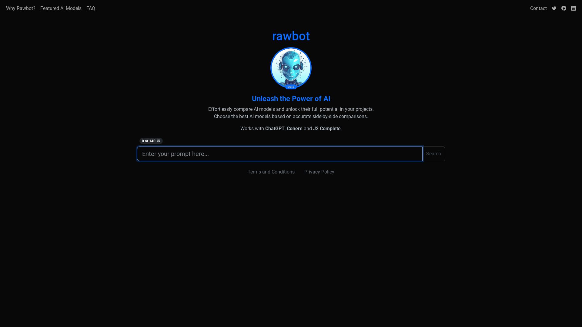 Rawbot | AI Model Comparison Made Easy | Futureen