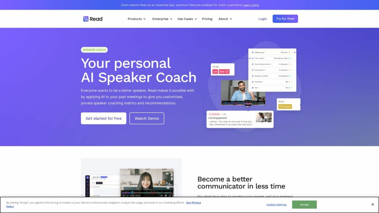 Read.ai 🎙️ Personal AI Speaker Coach: Improve Your Communication | Futureen