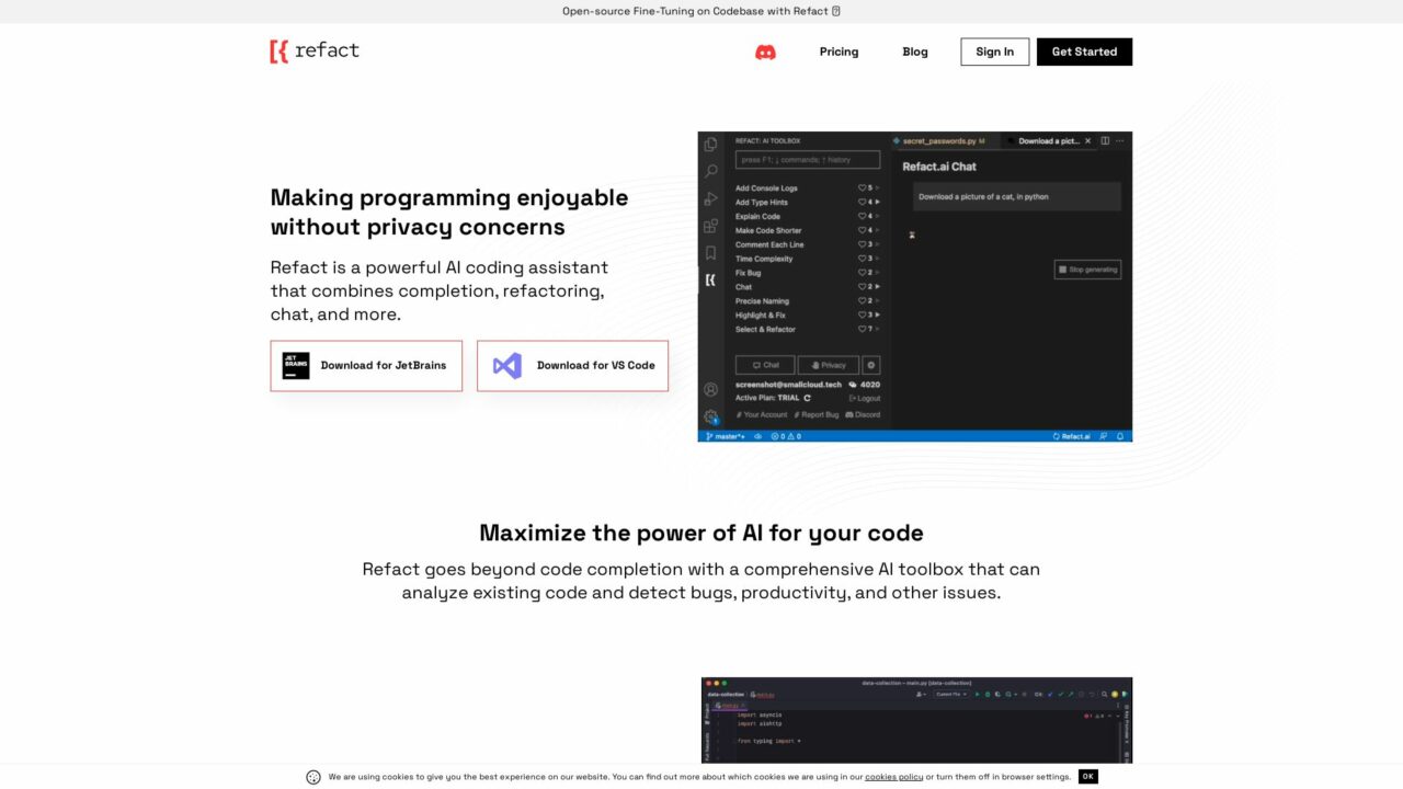 Refact.ai | Boost Productivity with AI Coding Assistant | Futureen