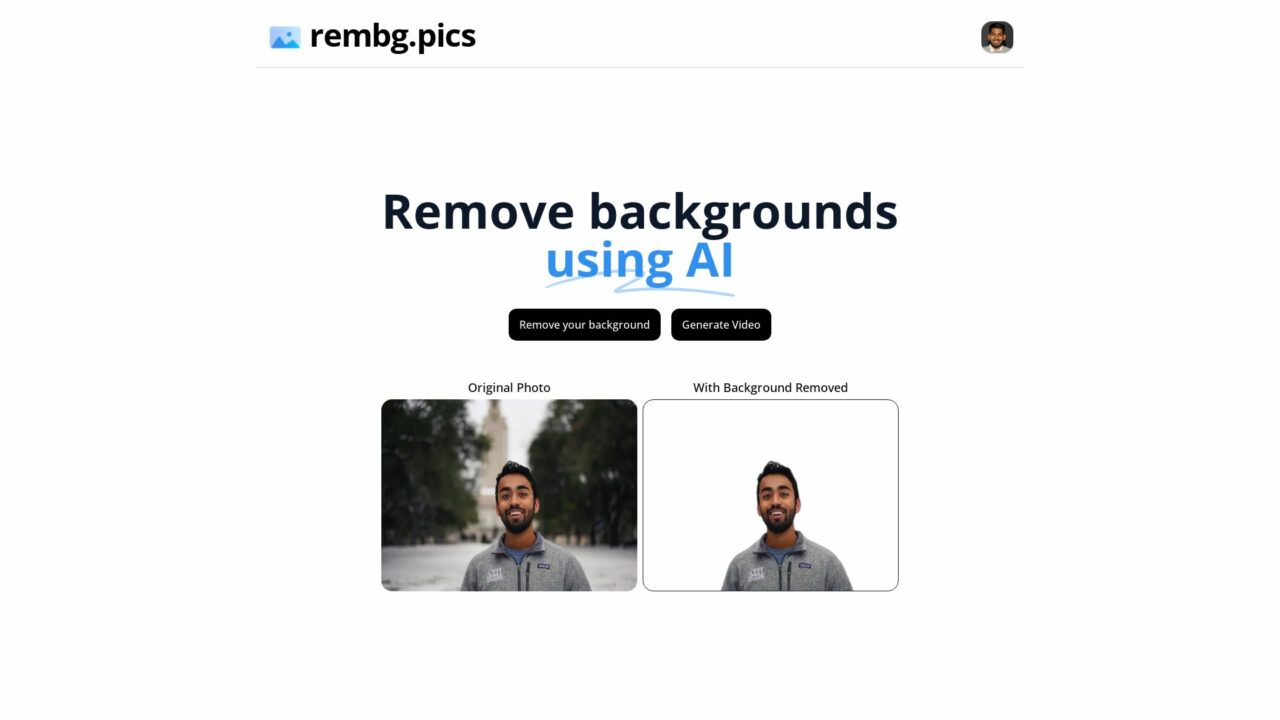 rembg.pics | Remove Backgrounds Using AI | Futureen