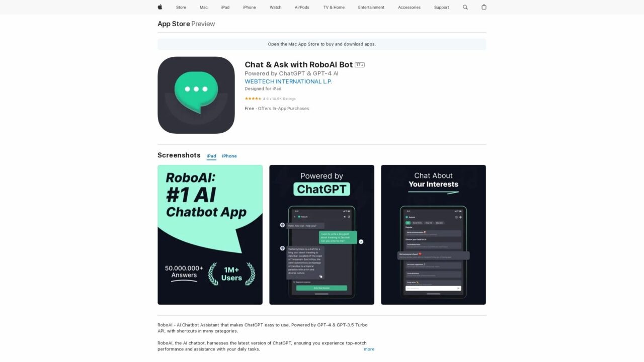 ChatGPT 🤖: Assisted Tasks & Q&A on the App Store | Futureen
