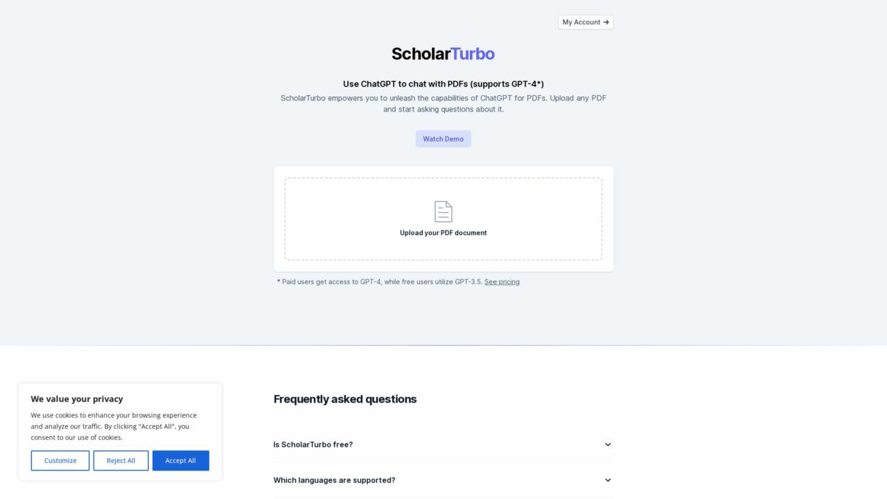 ScholarTurbo | PDF Q&A Chat Assistant Made Easy | Futureen