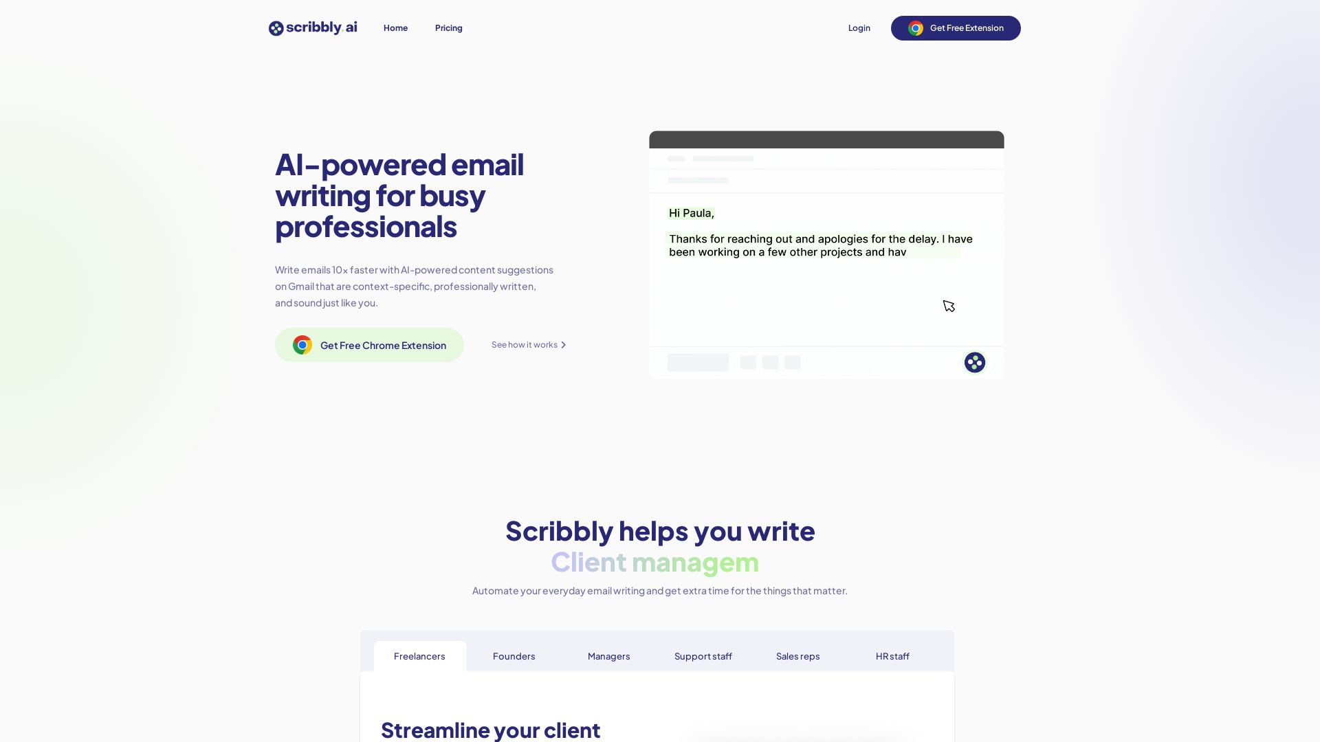 Scribbly | AI for Automated Email Writing for Professionals | Futureen