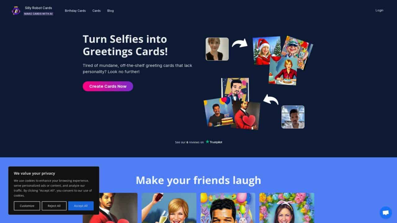 Silly Robot Cards 🤖 Stand Out with Memorable Greetings Cards | Futureen