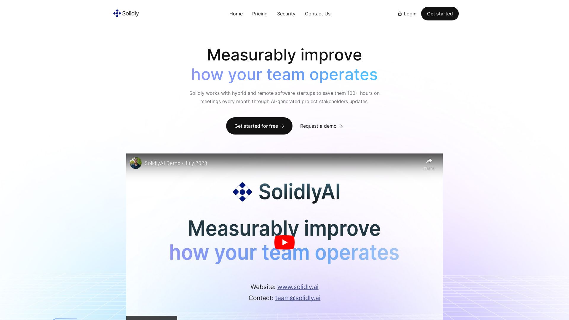 SolidlyAI | Enhance Team Operations with AI Project Updates | Futureen