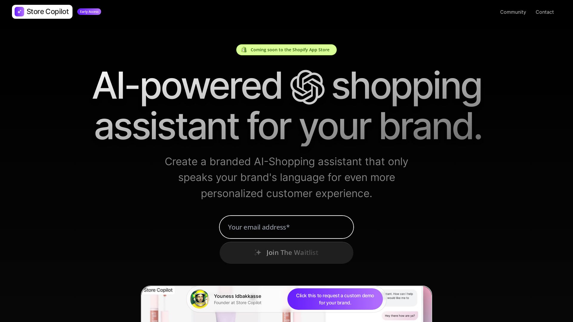 Store Copilot | AI Shopping Assistant for Your Brand | Futureen